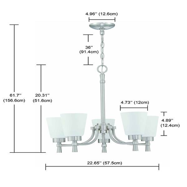 9-Light Brushed Nickle Finish Chandelier Tiered with Shade - Sliver ...