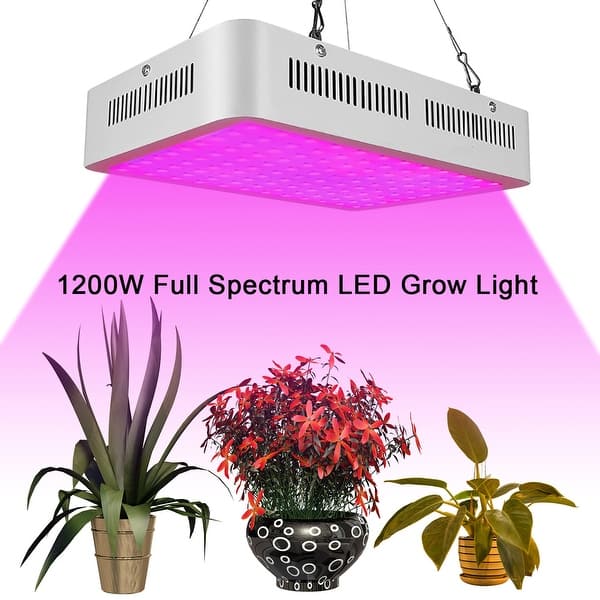 1200W Dual Chips 380-730nm Full Light Spectrum LED Plant Growth Lamp ...