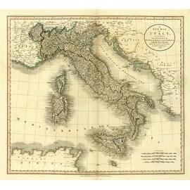 Italy, 1799 by John Cary Maps Art Print - Bed Bath & Beyond - 12214847
