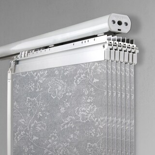 InStyleDesign Satin Gray 6-Panel Single Rail Panel Track Extendable 70 ...