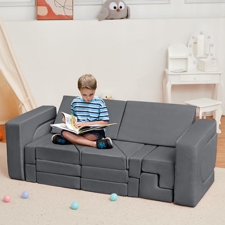 Modular Kids Play Couch, 22Pcs Children Sectional Sofa Imaginative ...