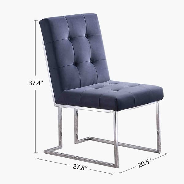 Tufted Design Stainless Base Dining Chair Set of 2 - Bed Bath & Beyond ...