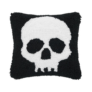 Skull Halloween Hooked Throw Pillow - Bed Bath & Beyond - 36022300