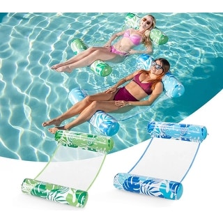 2 Packs Hammock Pool Floats for Adults, 4-in-1 Multi-Purpose Inflatable ...