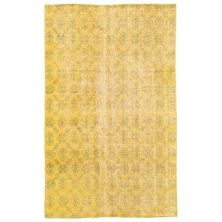 ECARPETGALLERY Hand-knotted Color Transition Dark Gold Wool Rug - 5'3 x ...