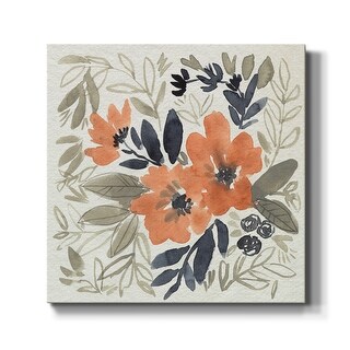Sienna & Paynes Flowers I-Premium Gallery Wrapped Canvas - Ready to ...