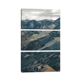 iCanvas "Landscapes Scattered 3 Landmannalaugar" by Joe Mania 3-Piece ...