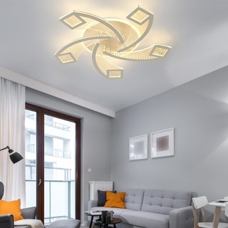 Modern Acrylic LED Ceiling Light Lamp Dimmable Flush Mount Lamp - 22 ...
