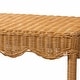 Oteria Bohemian Light Honey Scalloped Rattan Console Table - Bed Bath ...