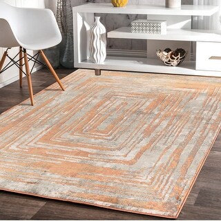 Impression Collection Beige/Orange Area Rug - Bed Bath & Beyond - 32274694