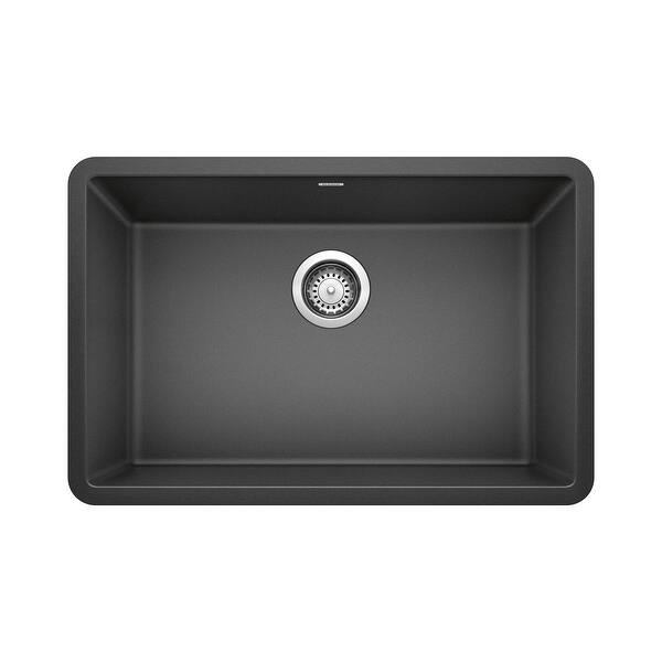 Blanco Precis 27" Single Undermount Sink Metallic Gray - 26.82" x 17.75 ...