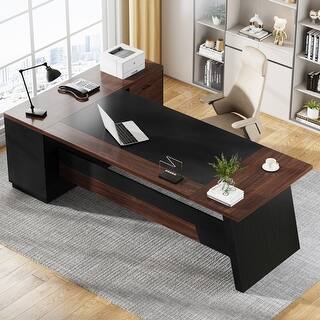 L-shaped Executive Computer Desk with Drawers for Office - Bed Bath ...