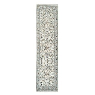 Hand Knotted Ivory Fine Oriental with Wool Oriental Rug (2'8" x 10'3 ...