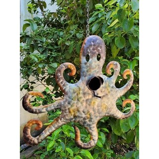 Galvanized Hanging Coastal Birdhouse - Octopus - Bed Bath & Beyond ...
