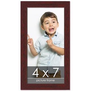 4x7 Traditional Mahogany Complete Wood Picture Frame with UV Acrylic ...