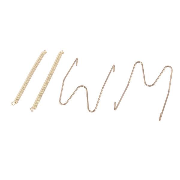 Home Metal W Shaped Spring Loaded Plate Hanger 22.7 x 6.7cm 5pcs - Gold ...