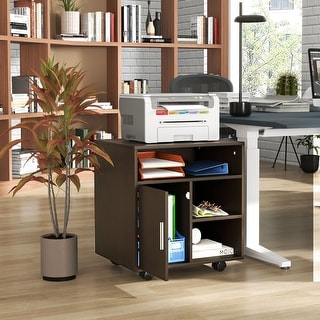 Printer Stand Storage Cabinet with Shelves, Wheels - Bed Bath & Beyond ...