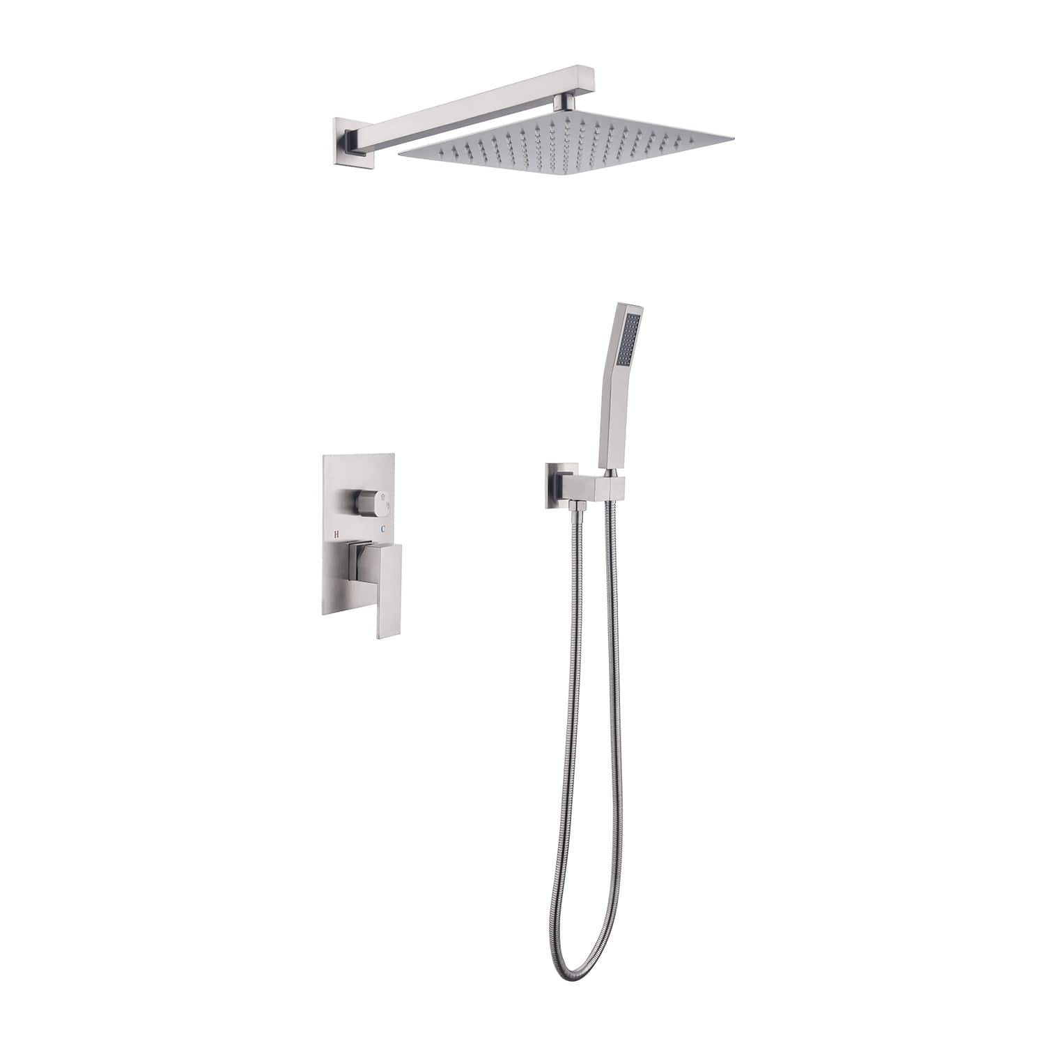 10 Inch Shower Head Bathroom Luxury Rain Mixer Shower Complete Combo
