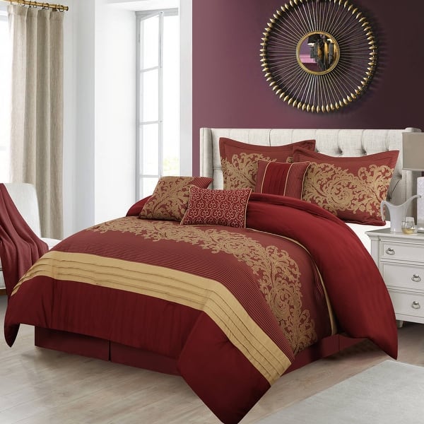 comforter sets queen maroon