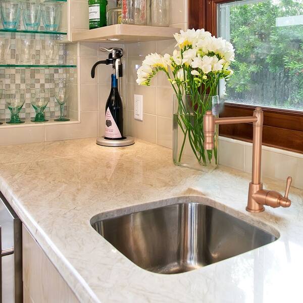 One-Handle Copper Widespread Kitchen Bar Faucet-5 Years Warranty - Bed ...