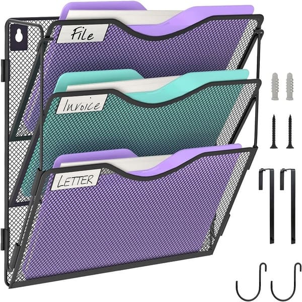 Wall File Organizer 3 Pockets - Bed Bath & Beyond - 39310875
