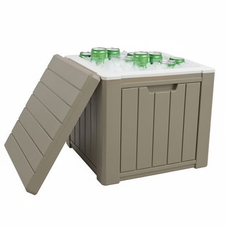 Ice Box Outdoor Resin Storage Box with Seat,Durable and Waterproof for ...