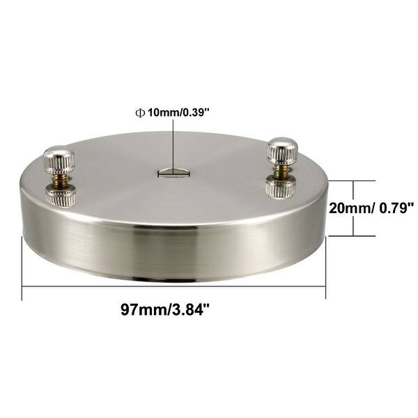 Retro Ceiling Light Plate Base Chassis Disc Pendant Nickel 97mm x 20mm ...
