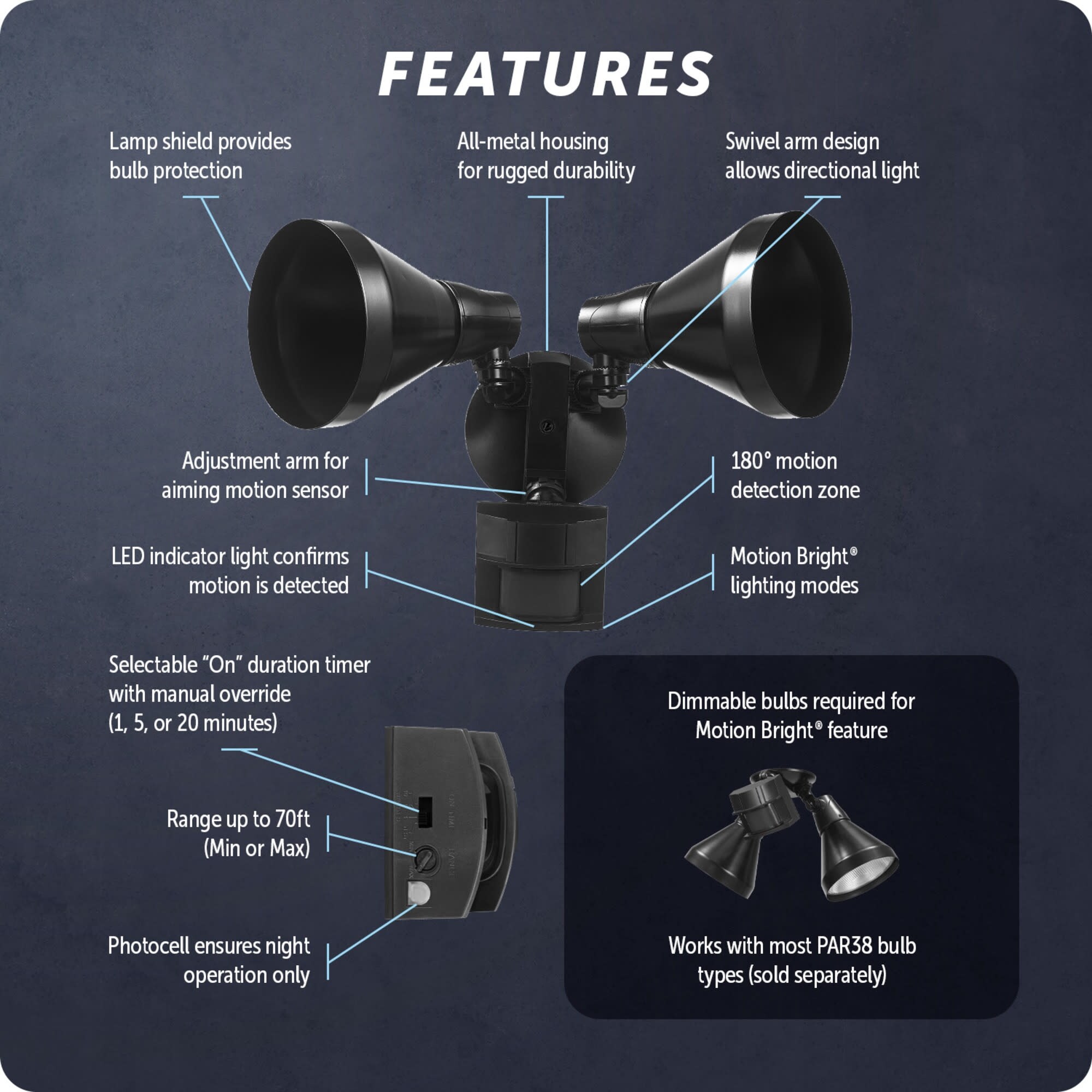 globe outdoor sensor lights