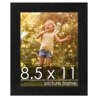 8.5x11 Traditional Black Complete Wood Picture or Document Frame with ...
