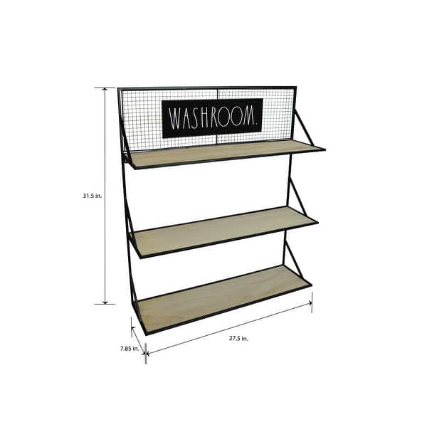 Rae Dunn 3 Tier Wall Shelf - WASHROOM - Bed Bath & Beyond - 36231675