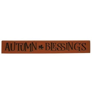 Autumn Blessings Engraved Sign 24" - 24" x 0.75" x 3.5" - Bed Bath ...