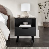 Middlebrook Modern Gallery Top Solid Wood Nightstand - Bed Bath ...