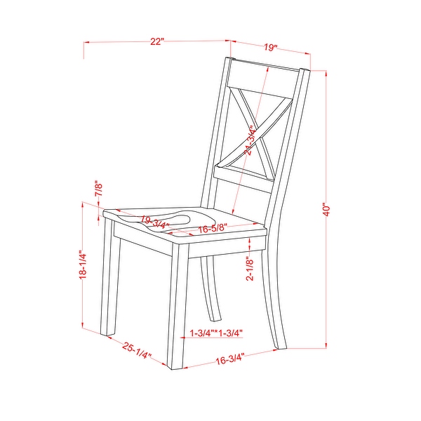 Teasdale Farmhouse Wood Cross Back Dining Chairs By Furniture Of