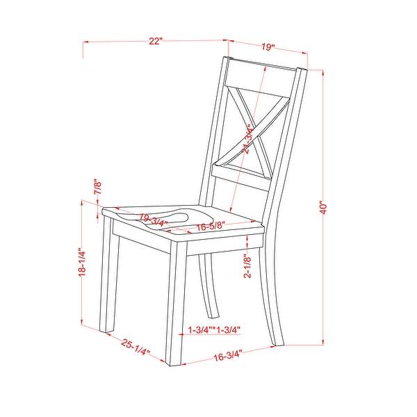 Teasdale Farmhouse Wood Cross Back Dining Chairs By Furniture Of