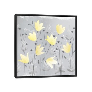 iCanvas "Soft Nature Yellow & Grey III" by Northern Lights Framed ...