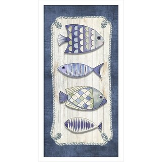 Fun Fish I by Eli Jones Wood Framed Wall Art Print - Svelte White - Bed ...