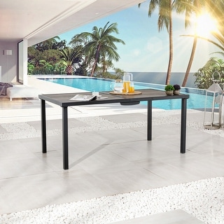 Outdoor Rectangular Metal Dining Table - Bed Bath & Beyond - 42289215