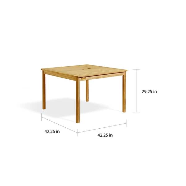 Nirwana 42-inch Square Natural Teak Dining Table by Havenside Home ...