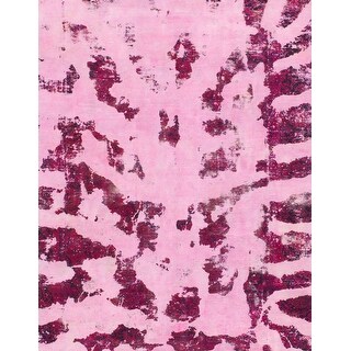 Ahgly Company Machine Washable Abstract Pink Lemonade Pink Area Rugs ...