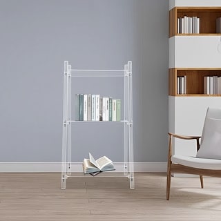 3 Tier Acrylic Clear Bookshelf Multipurpose Book Shelf - Bed Bath ...