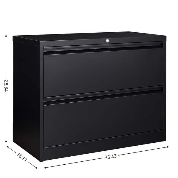 2-Drawer Lateral File Cabinet, All-steel Firm Structure, folding key ...