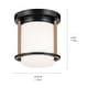Kichler Lighting Brit 7.25 in. 1-Light Black and Champagne Bronze Flush ...