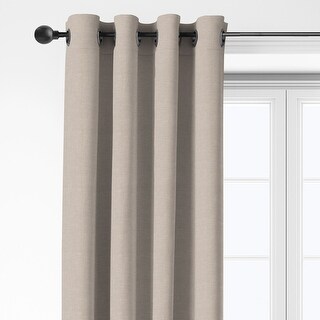 Shay Solid Natural Cotton Grommet Top Drapery Panel Set of 2 - Bed Bath ...