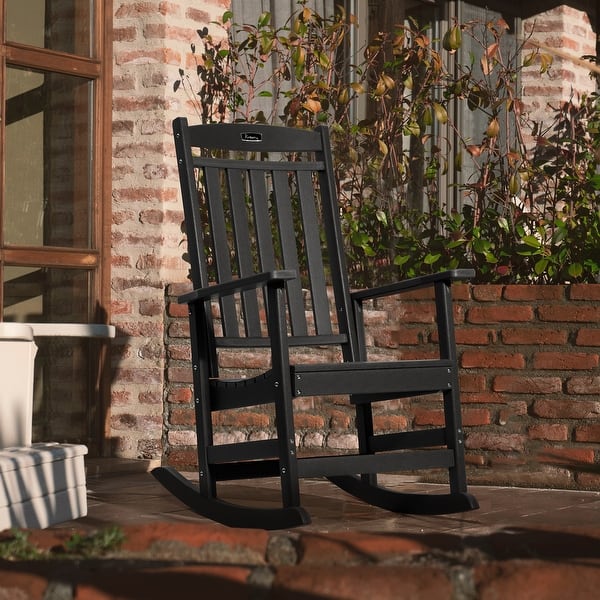 Vrakae All Weather Outdoor High Back Rocking Chair - Bed Bath & Beyond ...