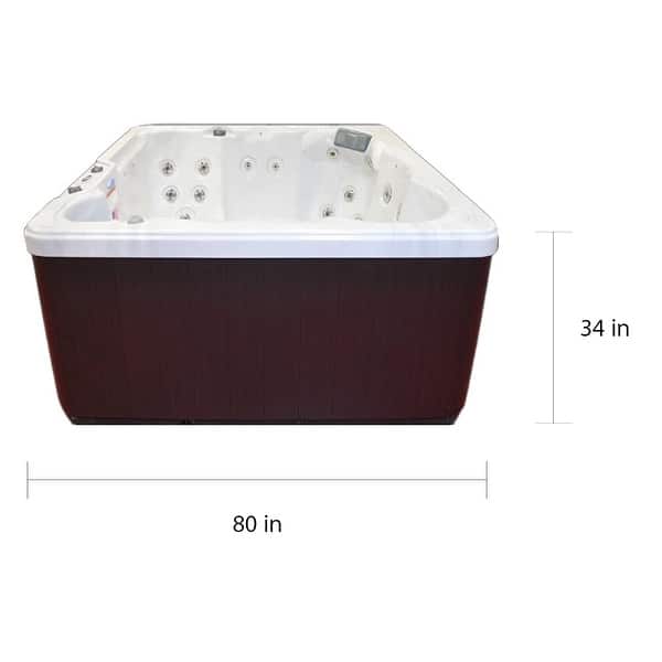 Hudson Bay Spas White Shell Stainless Steel 6-person 29 Jet Spa - Bed ...