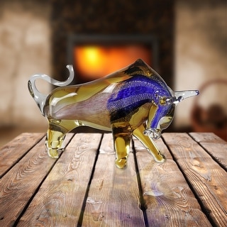 Rave Bull Handcrafted Art Glass Figurine - Bed Bath & Beyond - 36227074