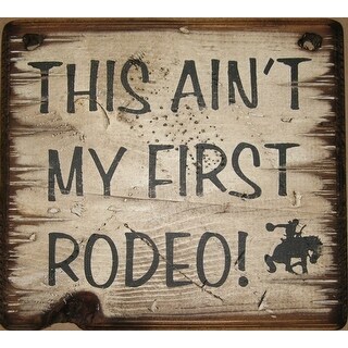 Cowboy Signs Wood Wall Hanging Western First Rodeo White Brown - Bed ...