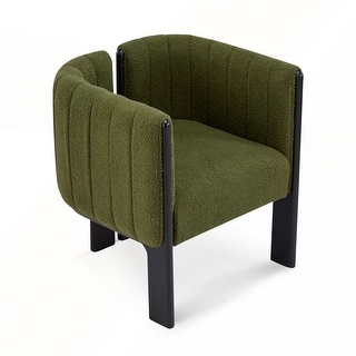 Set of 2 Modern Stylish Seating with Rubber Wood Frame and Boucle ...