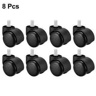 Office Chair Casters Wheels 2" PU Wheel Threaded Swivel Caster, 8Pcs ...