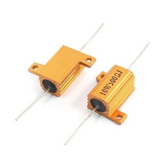 2x Chassis Mount Aluminum Housed Clad Wirewound Resistors 10W 500 Ohm ...